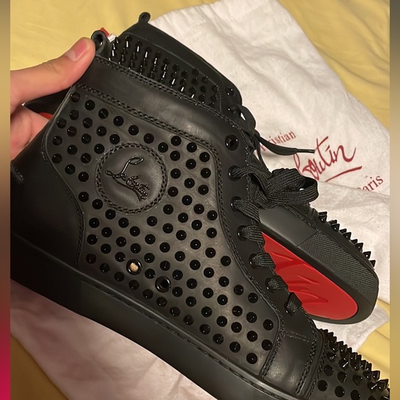Christian Louboutin | Shoes | Christian Louboutin Black Louis Spikes ...